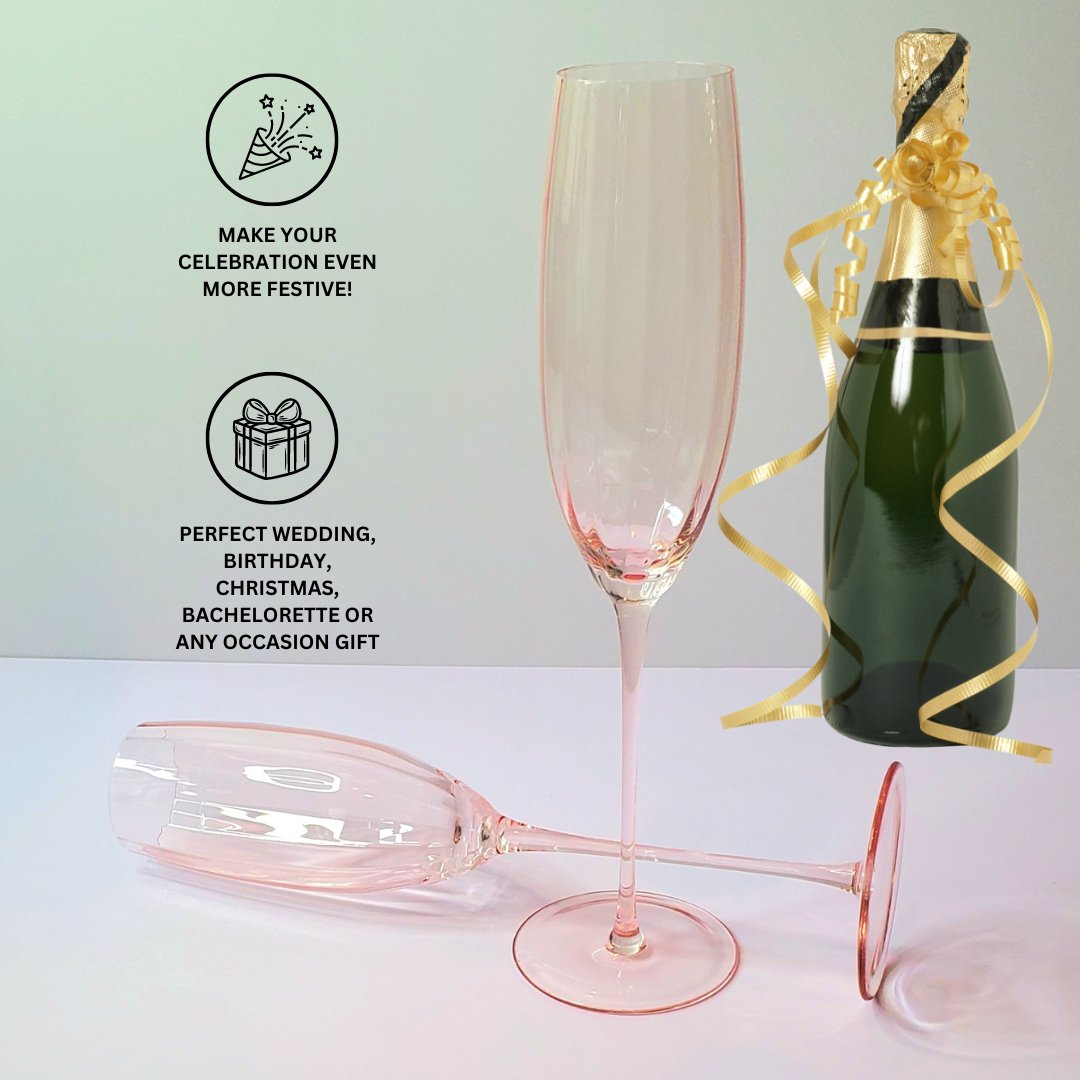 Pink Champagne Flutes | Oprah Daily Shop