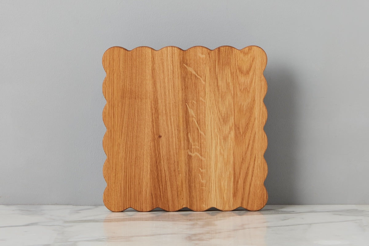 Square Scalloped Cutting Board, Small | Oprah Daily Shop