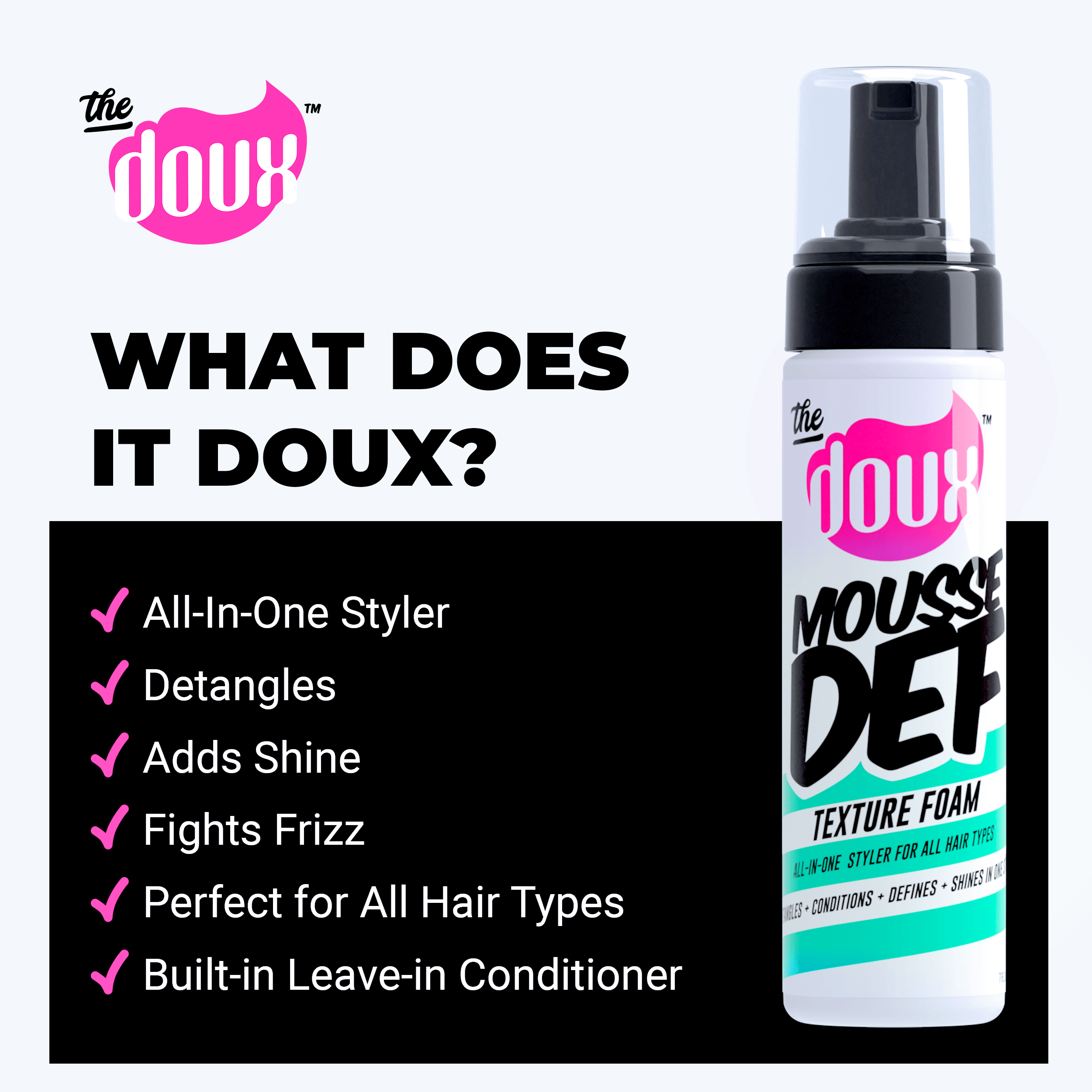 The Doux Mousse Def Texture Foam Travel Size 3.4oz | Oprah Daily Shop