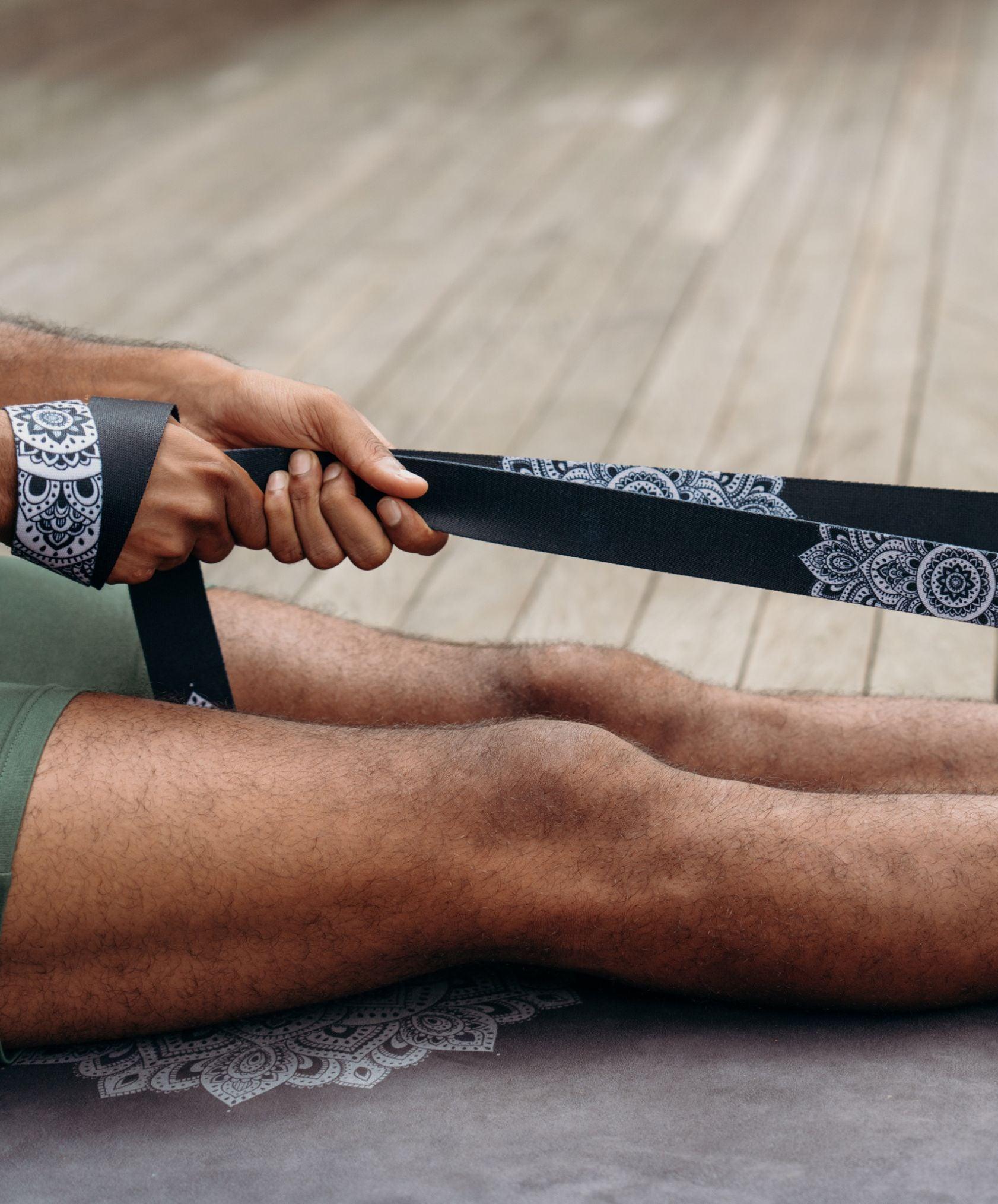 Yoga Strap Mandala Black | Oprah Daily Shop